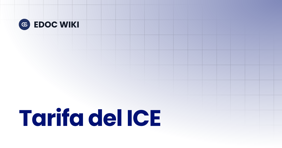 Tarifa del ICE | Ecuador | EDOC WIKI