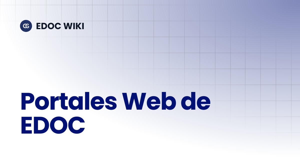 Portales Web de EDOC | EDOC WIKI